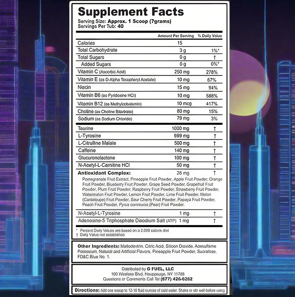 GFUEL: Energy Drink Mix (Megaman Blue Bomber Slushee, 1 Packet ...