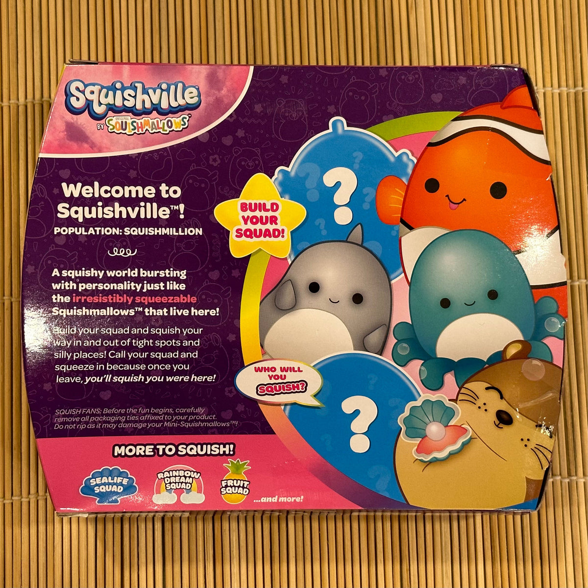 Squishmallows: Squishville 6-Pack Set with 2 Mystery Minis! (Wildlife ...